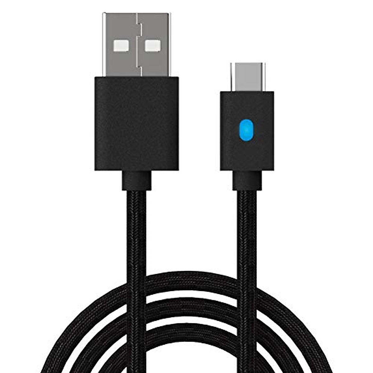 SOONHUA USB Type-C Cable, 3 Meter USB Charging Cable with LED Indicator for PS5 Switch Game Controller Type-C Mobile Phones