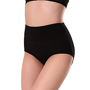 UMMISS Womens Cotton Underwear High Waist Full Coverage Brief Panty Multipack,Multi, XL