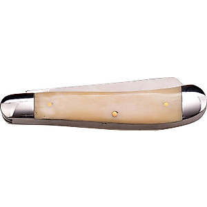 Elk Ridge - Outdoors Manual Folding Knife - 2.75 in Satin Finish Blade, Ox Bone Handle with Laser Deer Artwork - ER-220DR