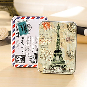 5 Pack Metal Tins Box Containers 3.54 x 2.56 x 1.1 inch, Mini Portable Small Tins with Lids, Rectangular Case Empty Box for Candies, Pills, Earring,Jewelry Craft, Multi-Purpose Home Kitchen Office