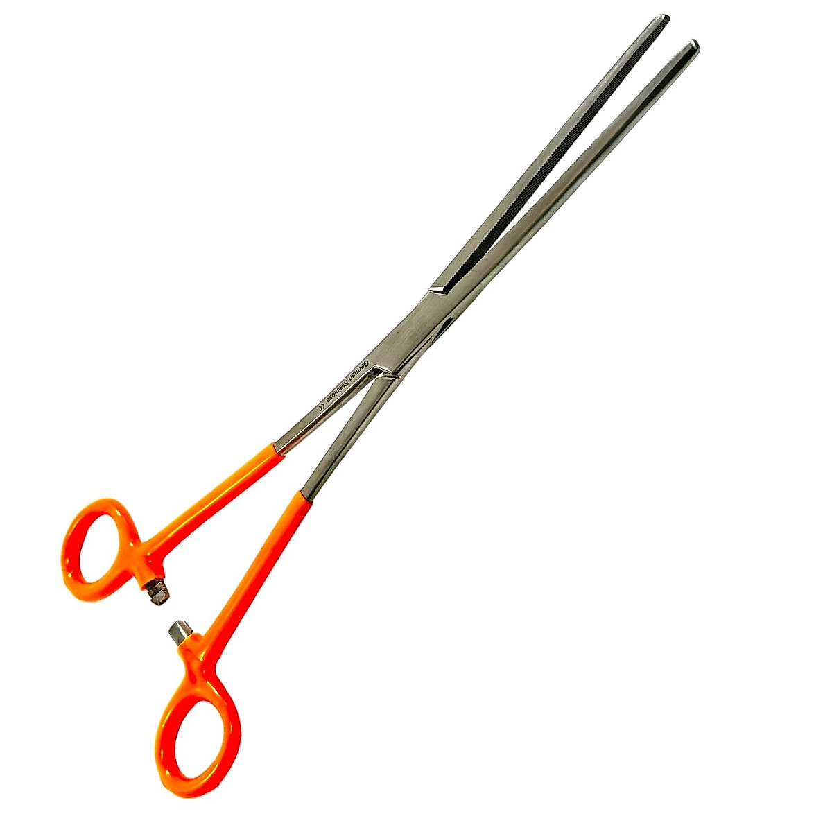 German Stainless Straight + Curved Hemostat Forceps, Hemostat Forceps clamp 10" (Cynamed Brand) set of 2 ea …