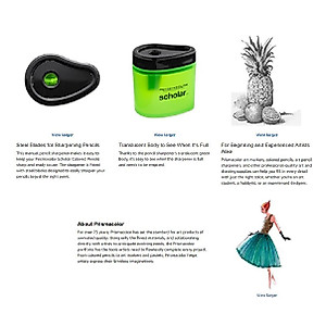 Prismacolor Premier Soft Core Colored Pencil, Set of 24 Assorted Colors (3597T) + Prismacolor Scholar Colored Pencil Sharpener (1774266)