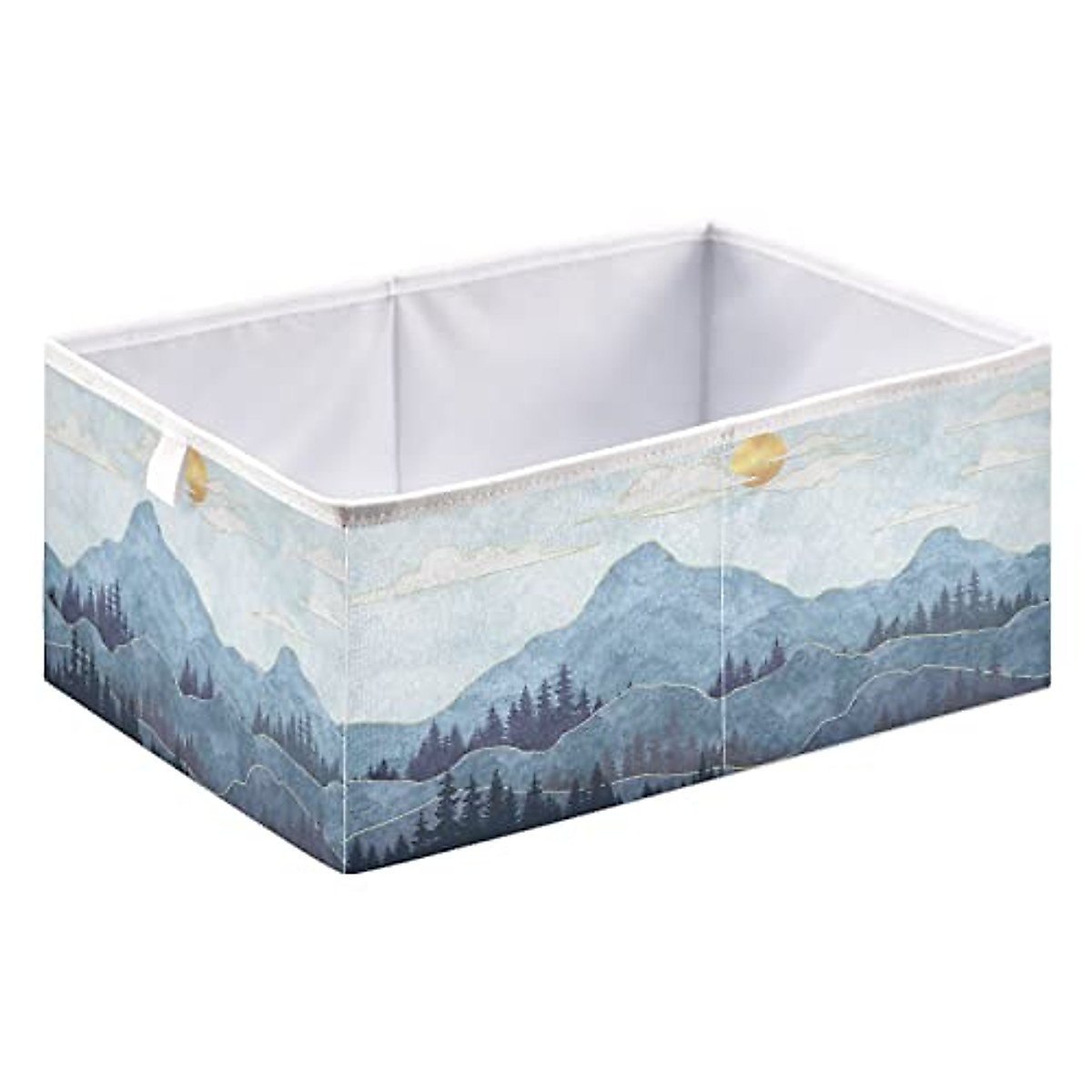 Kigai Mountain Cube Storage Bins - 11x11x11 In Large Foldable Storage Basket Fabric Storage Baskes Organizer for Toys, Books, Shelves, Closet, Home Decor