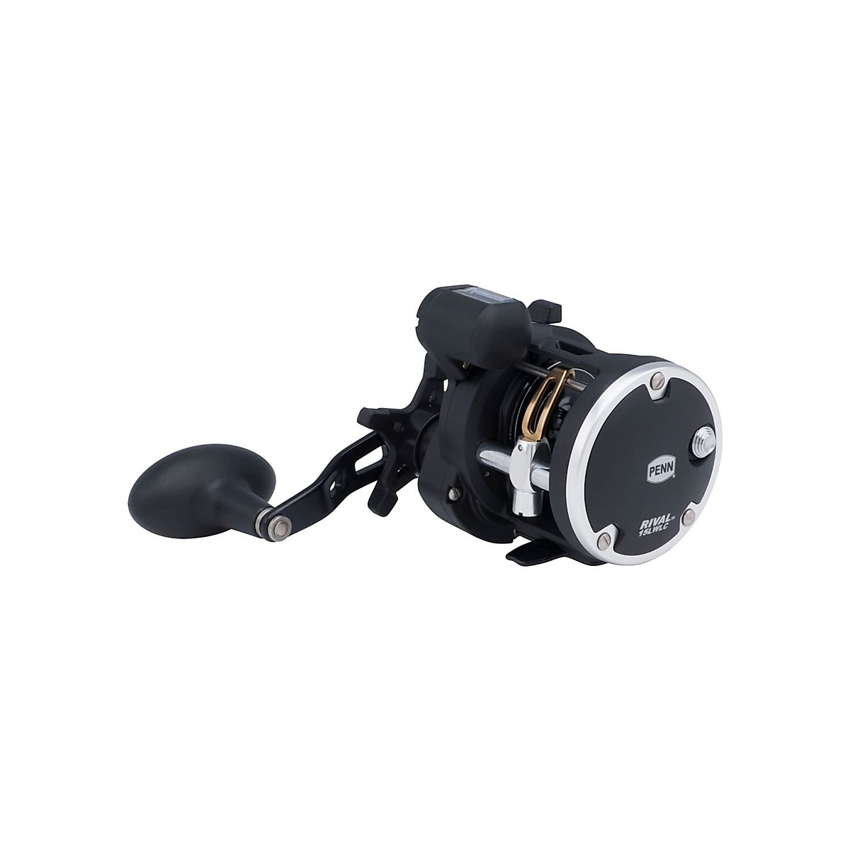 PENN Rival Level Wind Conventional Nearshore/Lake Fishing Reel, HT-100 Star Drag, Max of 15lb | 6.8kg, Forged and Machined Aluminum Spool