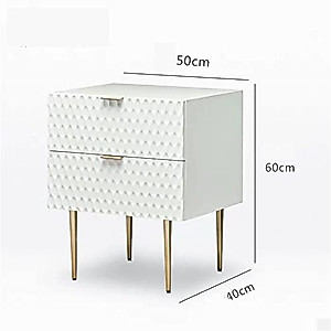 HIGOH Bedside Table Simple and Luxurious Bedside Table Bedroom Furniture Bedside Table Living Room Storage Cabinet