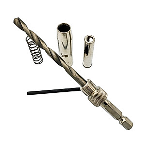 LApher Self Centering Drill Bit Set of 8 Pcs Door Cabinet Pilot Hole Opening with Hex Wrench, 5/64'', 7/64'', 9/64'', 11/64'', 5mm, 13/64'', 1/4'' for Woodworking DIY