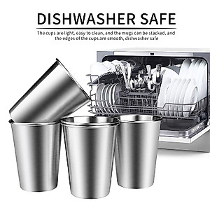 KEREDA 5 Pack 12 oz Cups Stainless Steel with Silicone Lids Straws Drinking Tumblers Eco-Friendly BPA-Free for Adults