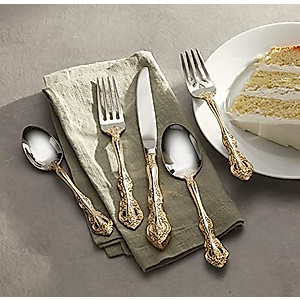 Oneida F100020Al20 Golden Michelangelo 20 Piece Fine Flatware Set, Service For 4, Metallic