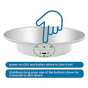 Motorized Rotating Display Stand,7.87inch /17.6LB Load, Mirror Covered 360 Degree Turntable Display Stand for Photography Products and Shows, Max Load 8KG/ 20CM Video Show (White)