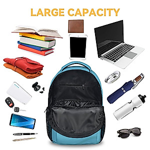 KAXVZER Sea Turtle Backpack for Girls - 16 Inch Blue Backpacks for School - Cute Lightweight Bookbag for Kids