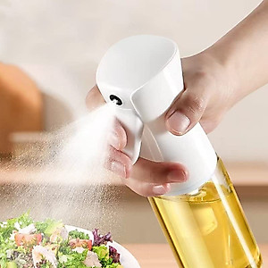 Oil Sprayer for Cooking, 220ml Glass Olive Oil Sprayer Mister, Olive Oil Spray Bottle, Kitchen Gadgets Accessories for Air Fryer, Canola Oil Spritzer, Widely Used for Salad Making, Baking, Frying, BBQ