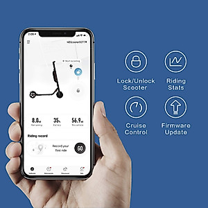 Segway Ninebot ES4 Electric KickScooter- 300W Motor, 28 Miles Range & 19MPH, 8" Solid Non-Pneumatic Tires, Dual Brakes, External Battery, Commuter Scooter for Adults & Teens, Large