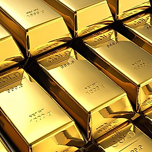 FUTUREPLUSX Gold Bar Door Stop, Fake Gold Bar Paperweight Gold Bullion Door Stopper Glittering Gold Brick Decorations