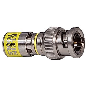 Klein Tools VDV813-613 BNC-Connector for RG6/6Q Coaxial Cables, Universal Compression Connectors, Male, 35-Pack
