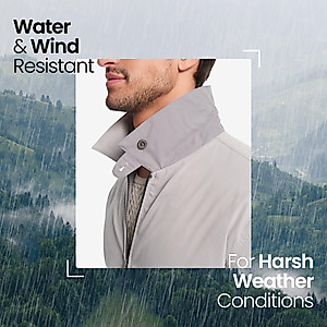 Weatherproof Garment Co. Men's Microfiber Classic Golf Jacket, Fog, Medium