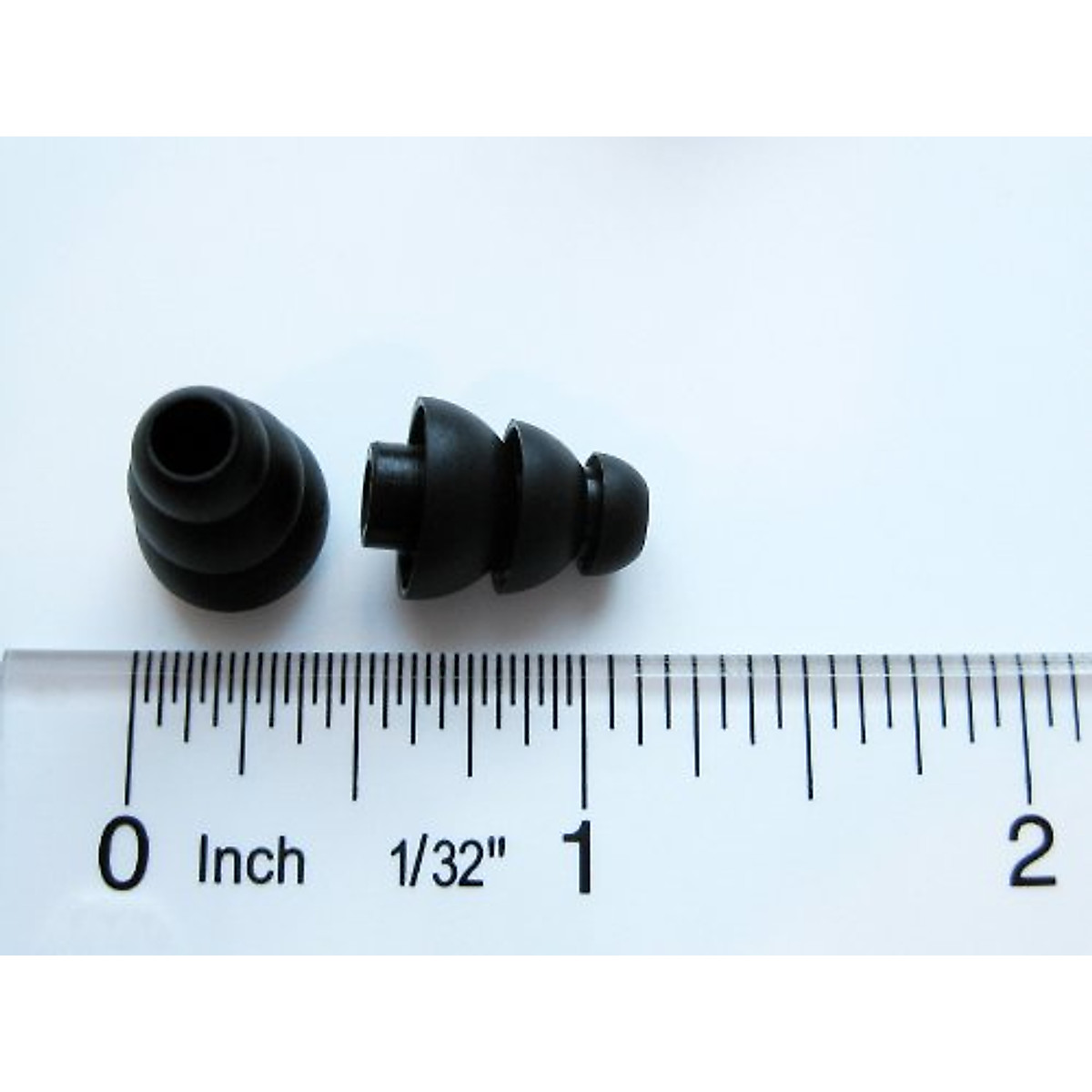 6pcs Small (S) Black Soft Triple Flange Replacement Eartips Earbuds Set Compatible with Sennheiser IE Series, CX Series, CXC Series, CXL Series, OCX Series, and MM Series in Ear Earphone Headsets