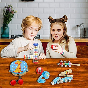 Kids Musical Instruments Toys Set: Baby Music Toys Montessori Percussion for Toddlers - Preschool Educational Musical Toys Set for Boys and Girls with Storage Bag (Red)