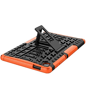 DWaybox for Samsung Galaxy Tab A7 Lite Case 2021 8.7 inch SM-T225/T220, Hybrid Armor Heavy Duty 2in1 TPU + PC Combo Dual Layer Rugged Shockproof Protective Cover Case with Kickstand -Orange