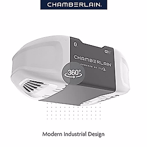 CHAMBERLAIN B2401 Smart Quiet Belt Drive Garage Door Opener, Gray