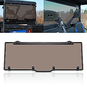 BoardRoad Rear Full Windshield Heavy Duty Windscreen for 2017 18 19 20 21 22 Polaris Ranger XP 1000/ Crew, 13-19 Polaris Ranger XP 900/ Crew,Scratch Resistant, Rear Window Clear | 1/4" Polycarbonate