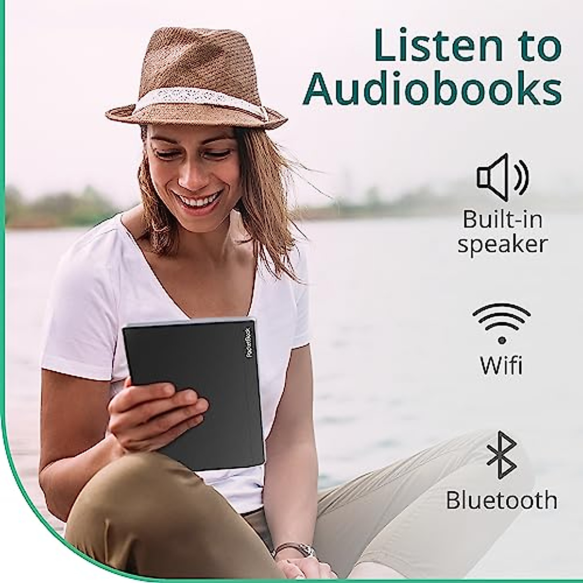 PocketBook InkPad 4 | Eye-Friendly Audio & E-Book Reader | Large 7.8ʺ E-Ink Display | Anti-Scratch Protection | Text-to-Speech Function | Bluetooth® | Built-in Speaker | SMARTlight | IPX8 Waterproof