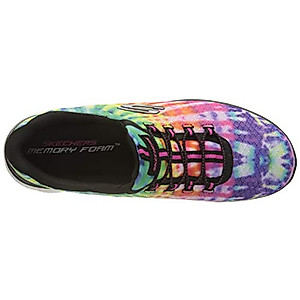 Skechers Women's Summits-Looking Groovy Sneaker, Black/Multi, 7.5 M US