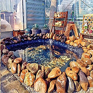 13X10 Ft Pond Liner 20Mil Flexible Liners Water Garden Fish Pond Liner Elasticity LDPE Pound Skins