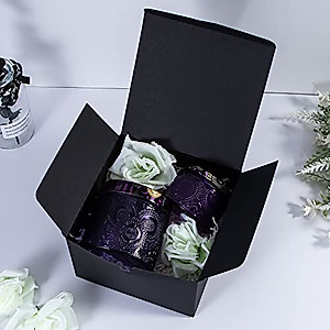 NIGNYA Black Gift Boxes, 20 pcs Large Gift Boxes with Lids Bridesmaid Proposal Box Weddings Party for Presents, 6x6x4 inch, Easy Assemble