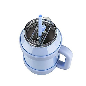 Reduce 50 oz Mug Tumbler with Handle and Straw - Stainless Steel with Sip-It-Your-Way Lid - Keeps Water Cold up to 36 Hours - Sweat Proof, Dishwasher Safe, BPA Free - Glacier, Opaque Gloss