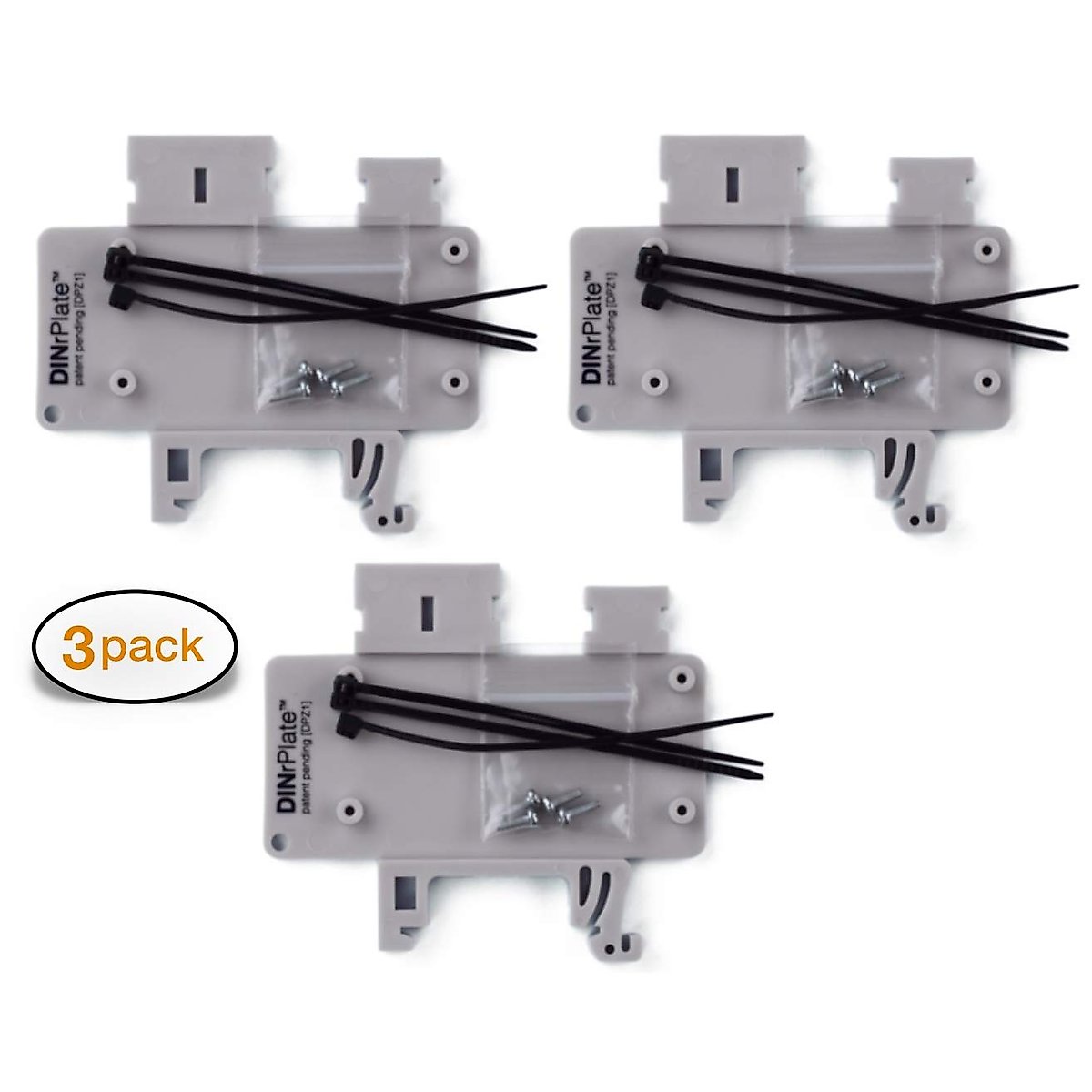 DIN Rail Mount for Raspberry Pi Zero (3 Pack)