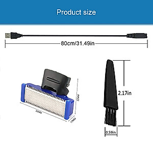 LinMei Solo Replacement Head Compatible for 1st Generation Microtouch Solo Mens Shaver with USB Charger for Electric Micro Trimmer