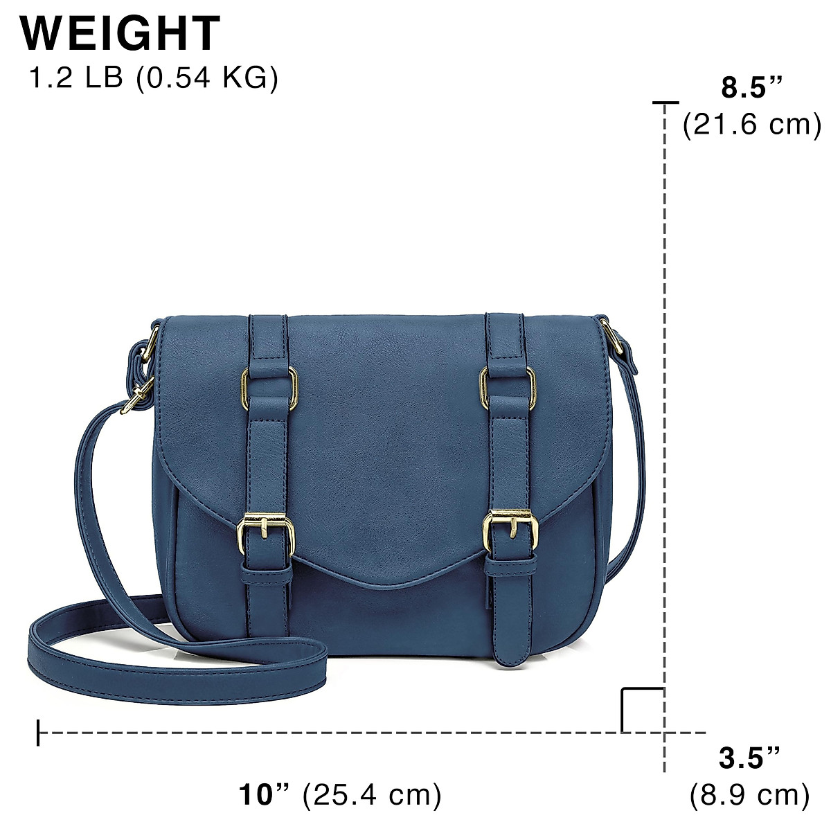 Scarleton Crossbody Bags for Women, Purses for Women, Handbags for Women, Mothers Day Gifts Purse w/Decorative Belt, H172519 - Blue