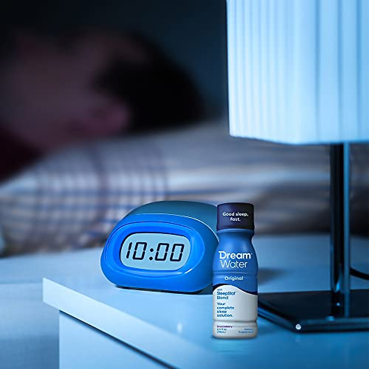 Dream Water Sleep Aid Supplement Drink; Melatonin 5mg, GABA, 5-HTP; Zero Sugar, Natural Flavors, No Added Colors, 2.5 oz Liquid Sleep Shots, Snoozeberry, 4-Count