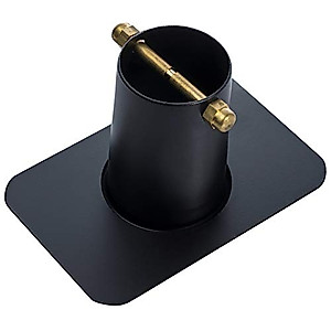 Monarch Rain Chains 20042 Black Aluminum Powder Coated Gutter Adapter Rain Chain Installation, Standard