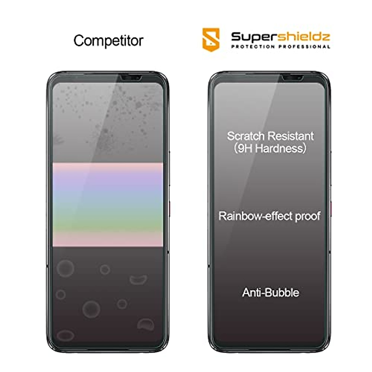 Supershieldz (2 Pack) Designed for Asus Rog Phone 7 5G and ROG Phone 7 Ultimate Tempered Glass Screen Protector, Anti Scratch, Bubble Free