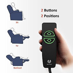 MCombo Electric Power Recliner Chair with Heat and Massage, USB Ports, Cup Holders, Powered Reclining for Living Room 6079 (Navy Blue Medium 22.2" Seat Width)