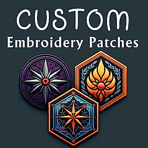 Pamaheart Customized Logo Patches Embroidered, Image Patches Custom, Custom Embroidered Patches Iron On, Iron On Name Patch, Custom Iron On Patches, Custom Hook and Loop Patches