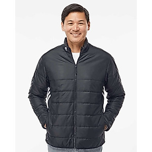 adidas Mens Puffer Jacket, XL, Team Navy Blue