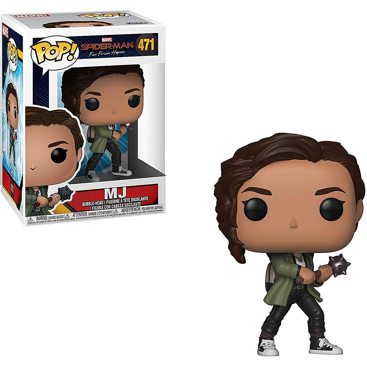 Marvel: Spider-Man Far from Home - Mary Jane (MJ) Funko Pop! Vinyl Figure (Includes Compatible Pop Box Protector Case)