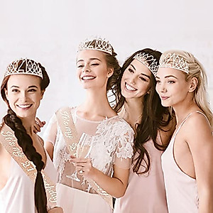 Bella Meri 21st Birthday Gifts for Women, 21st Birthday Tiara Crown, Sash, Cake Toppers,Birthday Candles, 21 Birthday Decorations Women