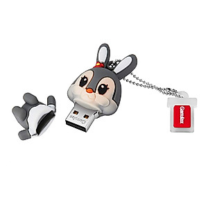 GARRULAX USB Flash Drive, 8GB / 16GB / 32GB USB 2.0 Updated Waterproof USB Memory Stick Date Storage Pendrive Thumb Drives (32GB, Gray Rabbit)