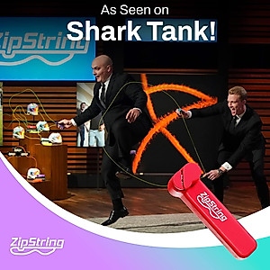 ZipString - Wonderment Awaits with Shark Tank - Featured String Rope Launcher Loop Fidget Toy, Defying Gravity to Boost Your Imagination - The Ideal Gift for Kids and Adults, Rock'it Red