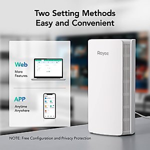 Reyee Mesh WiFi System, AX1800 Smart WiFi 6 Router R4 (1-Pack), Cover 1600 Sq. Ft, Connect up to 64 Devices, Replaces Wireless WiFi Routers and Extenders