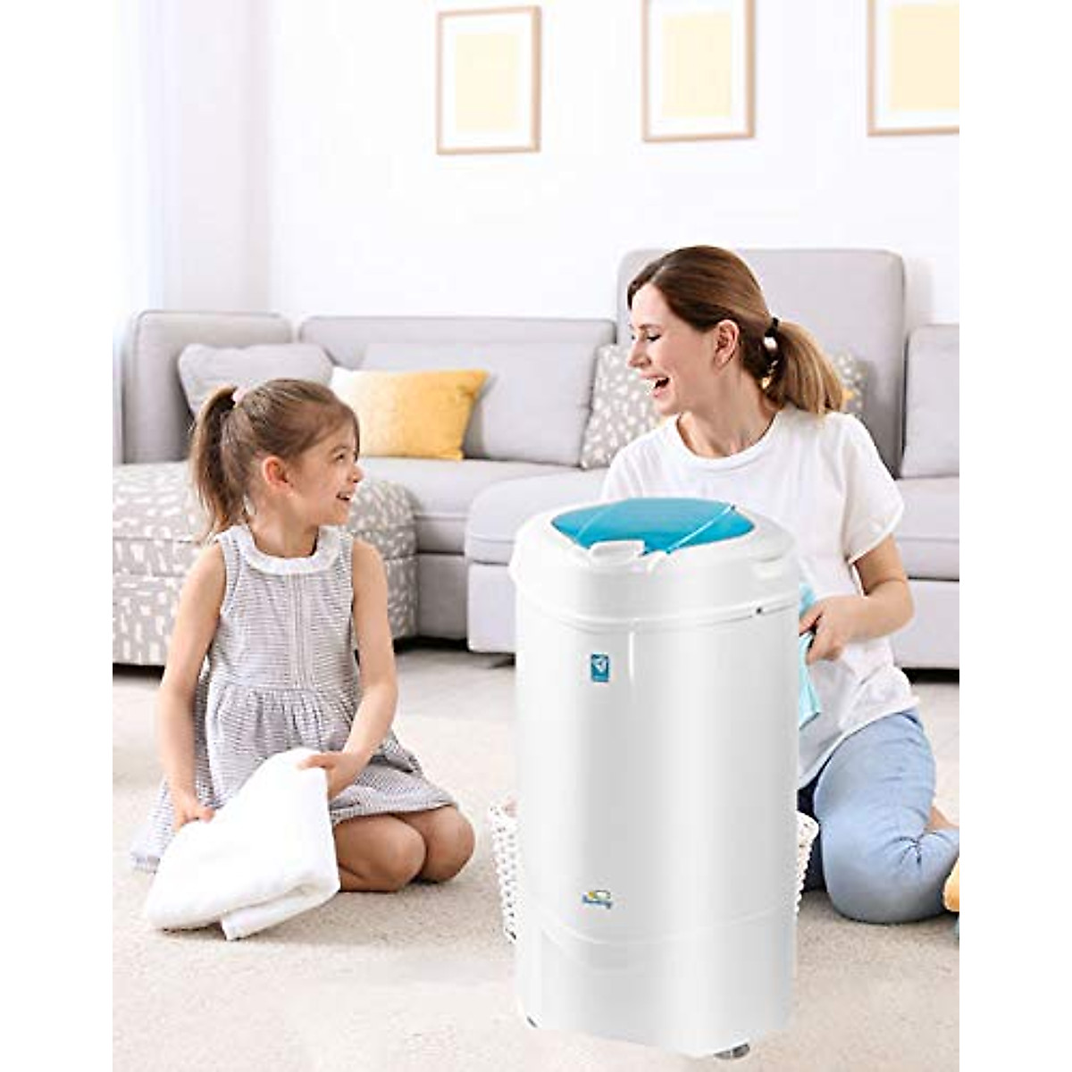 The Laundry Alternative Ninja Spin Dryer - Portable Clothes Dryer - Spin Dryer for Clothes, with 3200 RPM with High Tech Suspension System - Portable Spin Dryer for Apartments, RV Travel - Turquoise