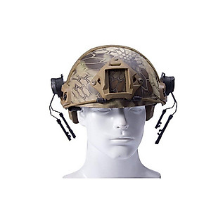 1Pair Headset Helmet Adapter, ARC Rail Adaptor Suspension Headphones Bracket Hunting Earmuffs Support Left & Right Side Attachments Only for comtac2 Series Headphones (Black) Walker Razor Helmet