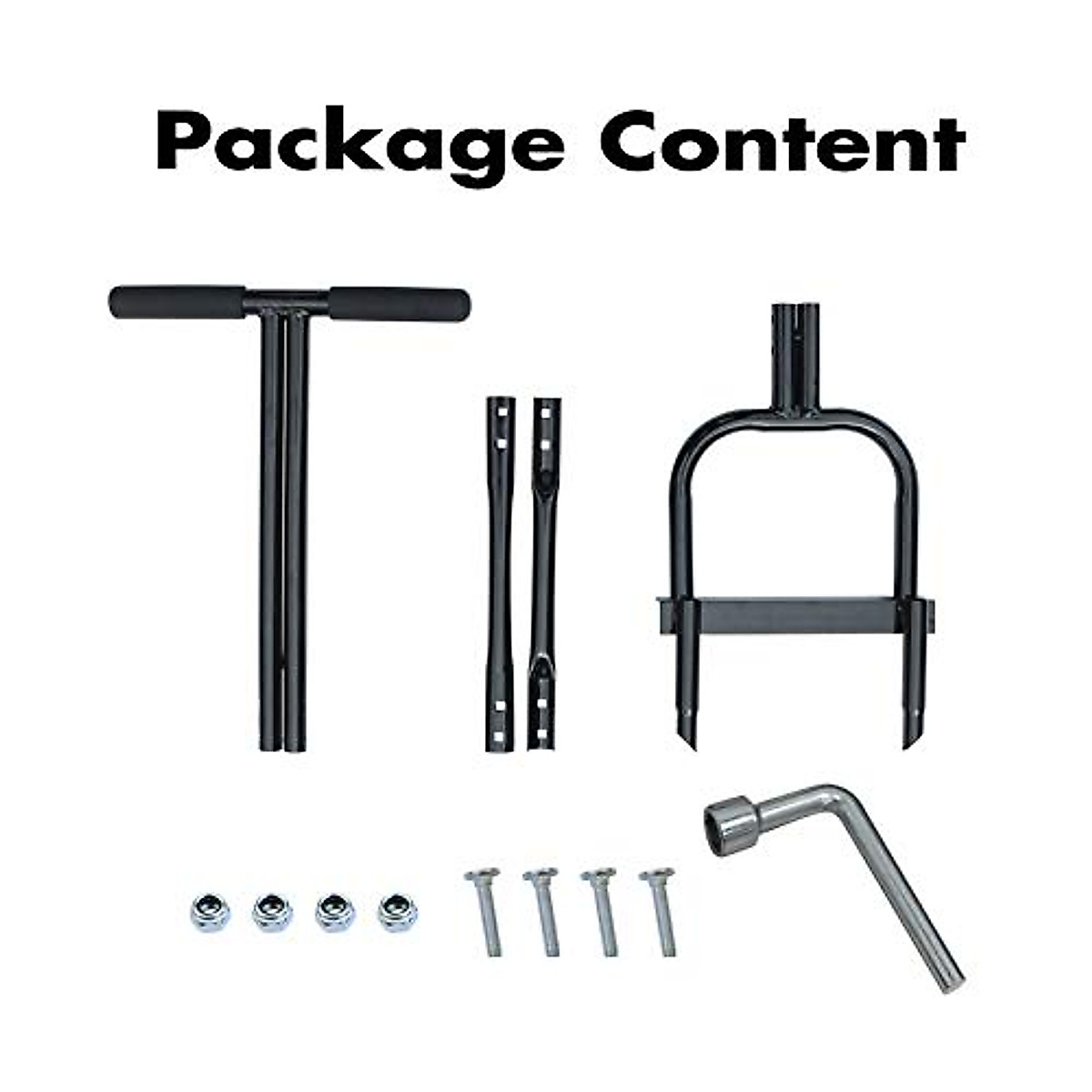 Gardzen Plug Aeration, Hand Hollow Tine Lawn Aerator, Heavy Duty Aerator for Compacted Soils and Lawns, 35" x 11", Black