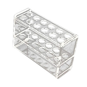 BIPEE 12 Sockets Clear Acrylic Test Tube Rack fit for 10ml, 25ml, 50ml, 100ml Test Tube (12 Hold 10ml)
