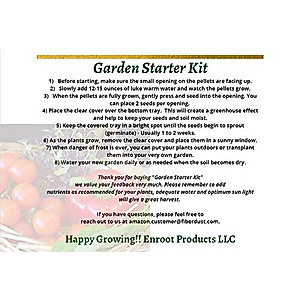 Garden Starter Kit - DIY Seedling Starter for Tomatoes, Peppers, Cucumber Planting (4 Tray)