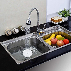 2 -Pack Tub Stopper, 6inch Silicone Flat Suction Cap Bathtub Plug, Suitable for Kitchens, Laundry Rooms, and Bathrooms(White + Gray)…