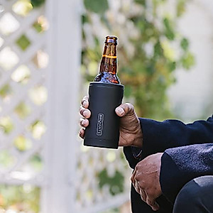 BrüMate Hopsulator Bott'l Insulated Bottle Cooler for Standard 12oz Glass Bottles | Glass Bottle Insulated Stainless Steel Drink Holder for Beer and Soda (Stainless)